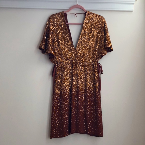 Mango | Dresses | Mango Gold Sequin Night Out Dress | Poshmark